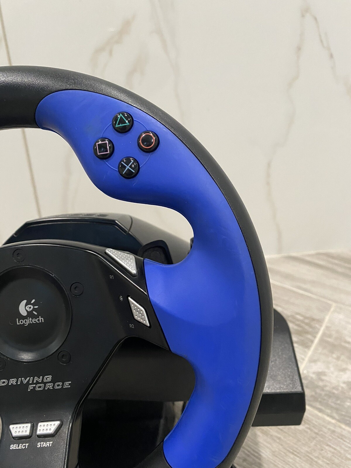 Logitech Driving Force Feedback EUC2 Steering Wheel Only for PS2/PS3/PC ...