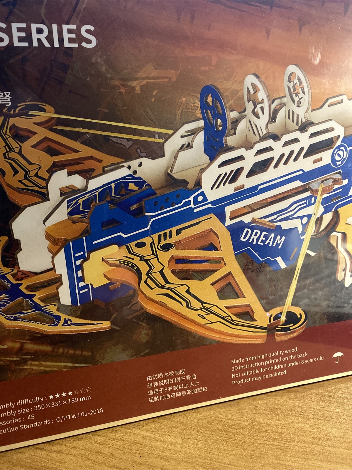 45-PC Laser Cutting DIY 3D Wooden Puzzle Assembly Kit Weapon Series Ice ...