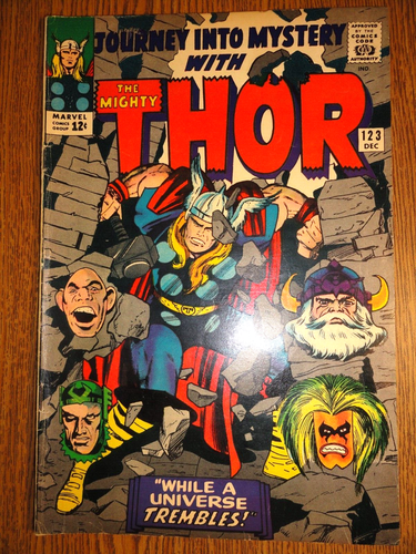 Voyage Dans Mystère Mighty Thor #123 Stan Lee Kirby VG+ Loki 1st ...