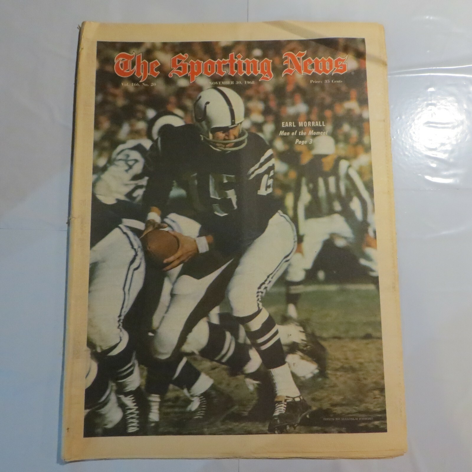 The Sporting News - November 30, 1968 - Earl Morrall - Baltimore Colts ...