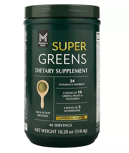 Member’s Mark Super Greens Powder Tropical Flavor, 18.28 oz, 48 Servings | eBay