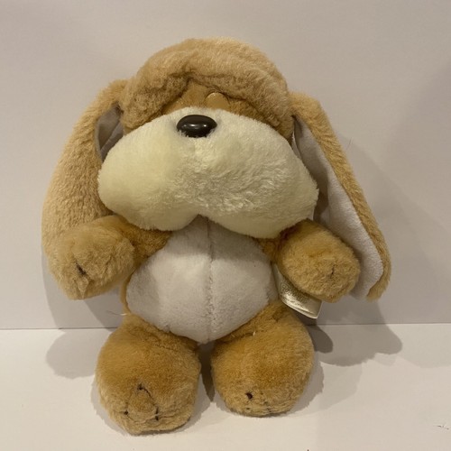 Huggies Puppies Vintage Plush Dog Puppy Stuffed Animal Brown Tan Sleepy ...