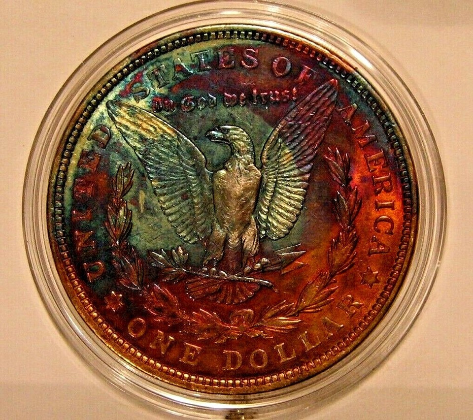 1921 MORGAN SILVER DOLLAR (STRANGE TONED) | eBay