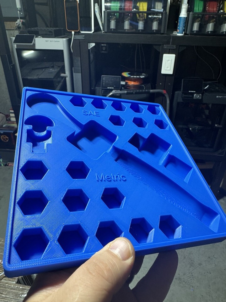 21 Pcs 3/8 SAE & Metric 72T Pass Go-Thru Socket Set Tray (Tray Holder ...