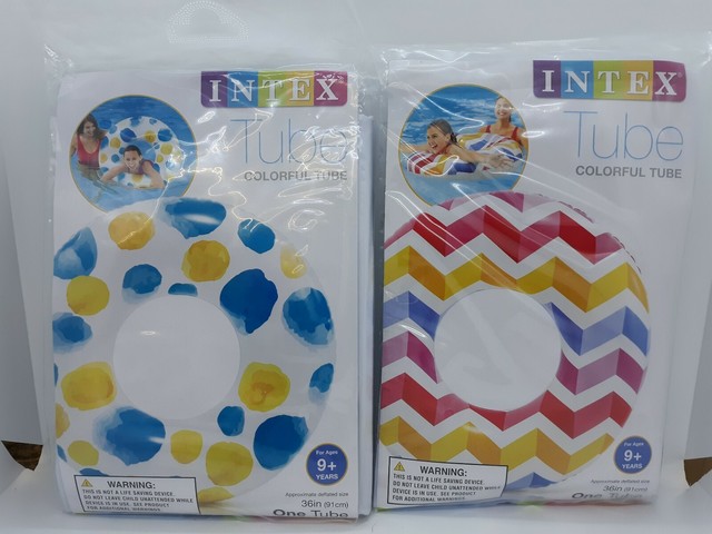 Intex Clear Color Inflatable Tube In Package Water Pool Swimming ...