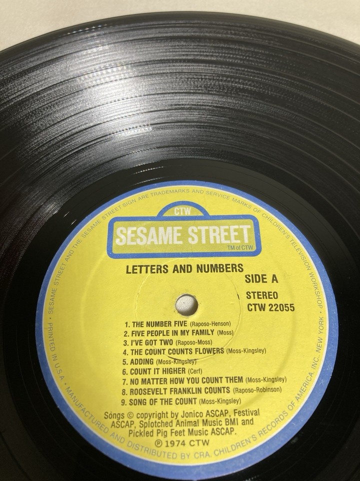 Sesame Street - Letters And Numbers - 12" LP CTW 22055 1974 VG/G | eBay