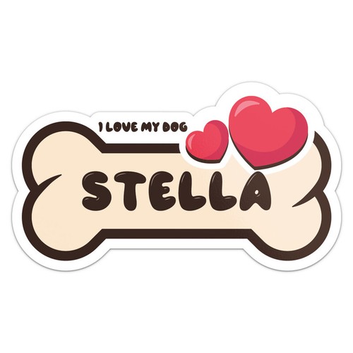 Stella Dog Name Vinyl Decal Waterproof Car Bumper Sticker | eBay