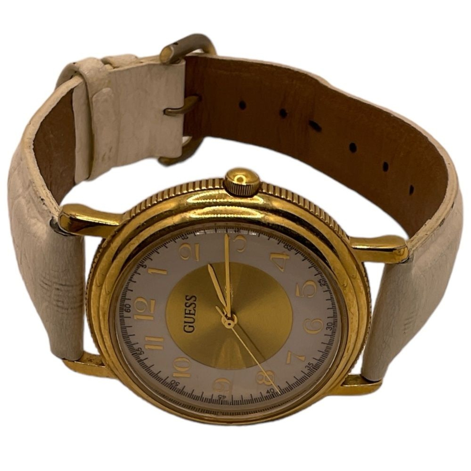 Vintage Guess Watch 1993 Japan Movt Water Resistant Gold and White | eBay