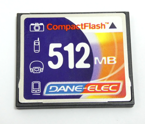 CARTE MEMOIRE COMPACT FLASH CARD FC 512 MB DANE ELEC APPAREIL PHOTO VINTAGE | eBay