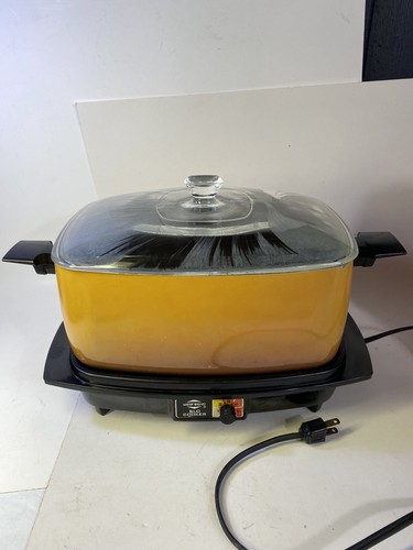 Vintage 70’s ~ West Bend™ THE SLO-COOKER PLUS W/Etched Glass Lid | eBay