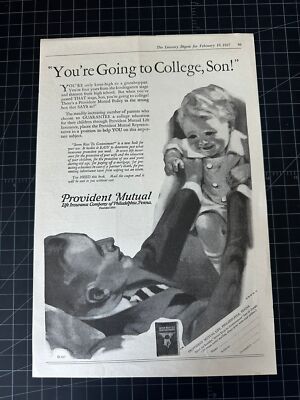 Vintage 1929 Provident Mutual Life Insurance Company Print Ad | eBay