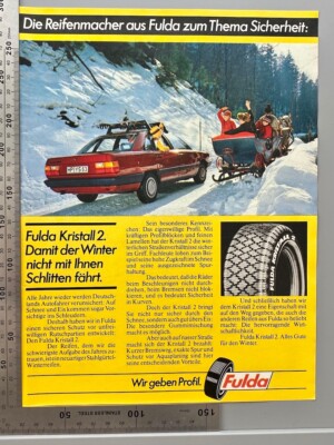 Fulda Winter Audi 100 Oldtimer Original Vintage Werbung 1983 advert ...
