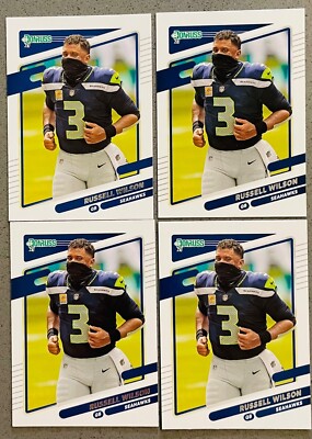 4 Lot 2021 Panini Donruss Football NFL #28 Russell Wilson Base Card | eBay