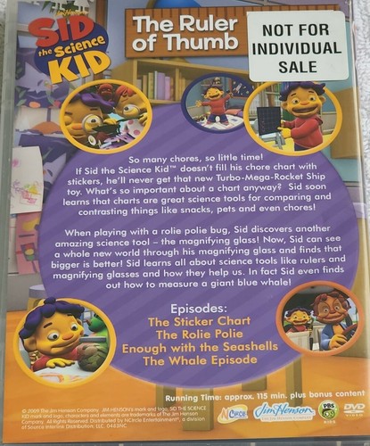 Sid the Science Kid The Ruler of Thumb DVD 843501003787| eBay