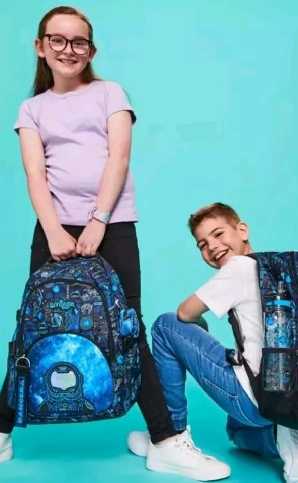 Smiggle School Bright Side Space Astronaut Classic Attachable Backpack ...