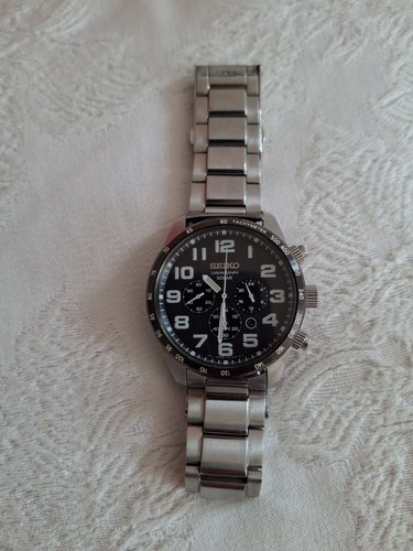 Gents Seiko Solar Chronograph Watch V175-0CG0 | eBay UK