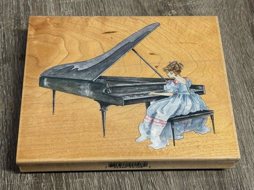 Large Grand Piano Rubber Stamp Design By Mildred Wyatt #90108 5 1/2” X ...