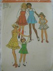 Vintage Simplicity 6996 CRISS CROSS STRAPS JUMPER Sewing Pattern Girls ...