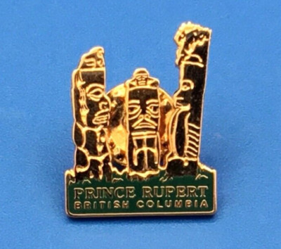 AALCO Prince Rupert British Columbia Canada 3 Totem Gold Tone Lapel Pin ...