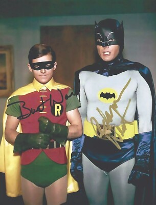 ADAM WEST & BURT WARD BATMAN AND ROBIN REPRINT SIGNED PHOTO SIZE 8"X11 ...