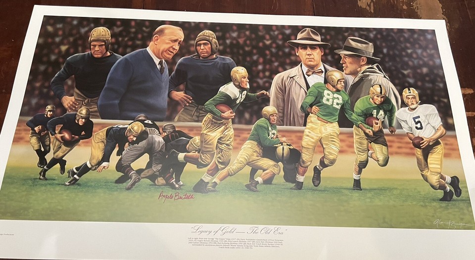 Notre Dame Fighting Irish Legacy Of Gold New And Old Era Large Prints ...