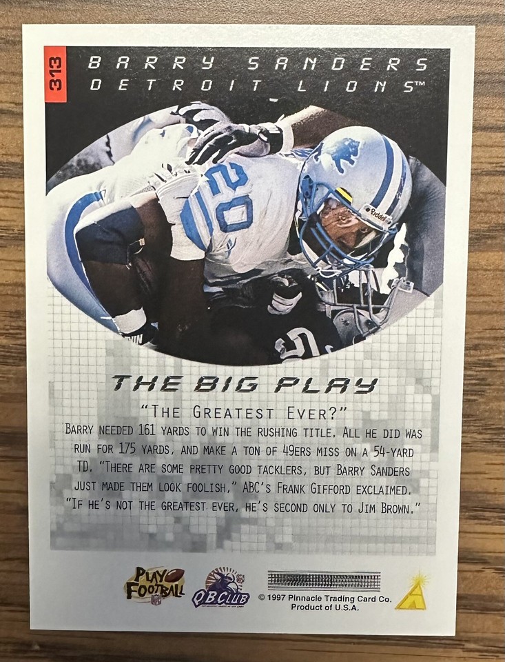 1997 Score Barry Sanders card #313 | eBay