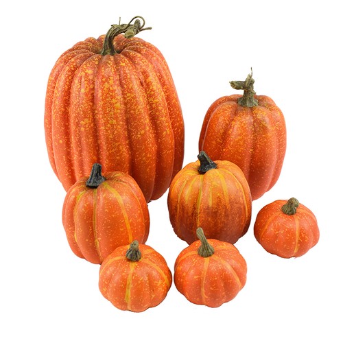 7PCS Large Artificial Foam Pumpkin Simulation Props Halloween ...