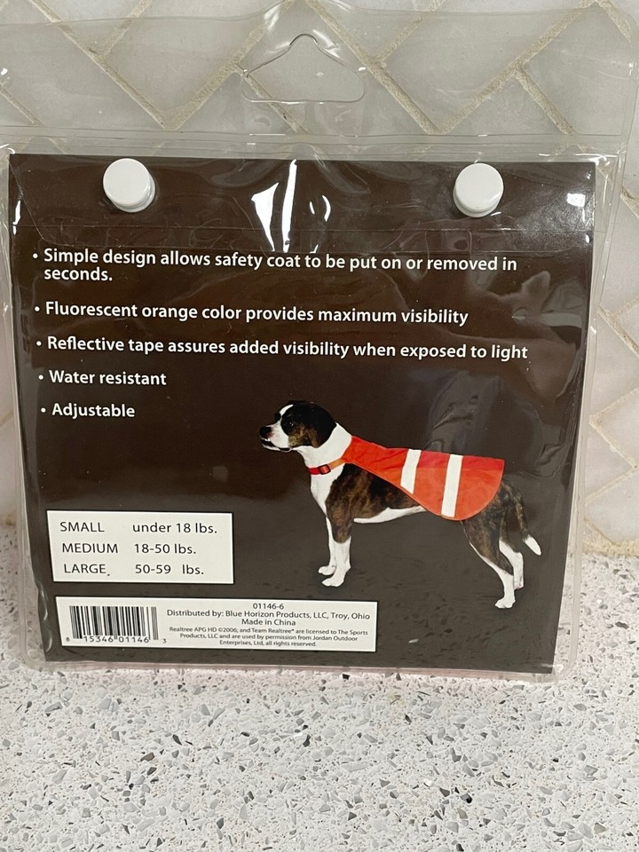 Team Realtree Reflective Safety Dog Coat Large 50-59 Lbs | eBay