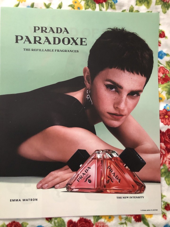 PRADA PARADOXE EMMA WATSON PRADA Fragrance Art Laminated Wall Poster | eBay
