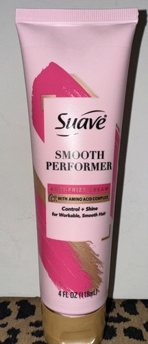 Suave SMOOTH PERFORMER Anti-Frizz Styling Cream Smoothing Cream 4 Fl Oz ...