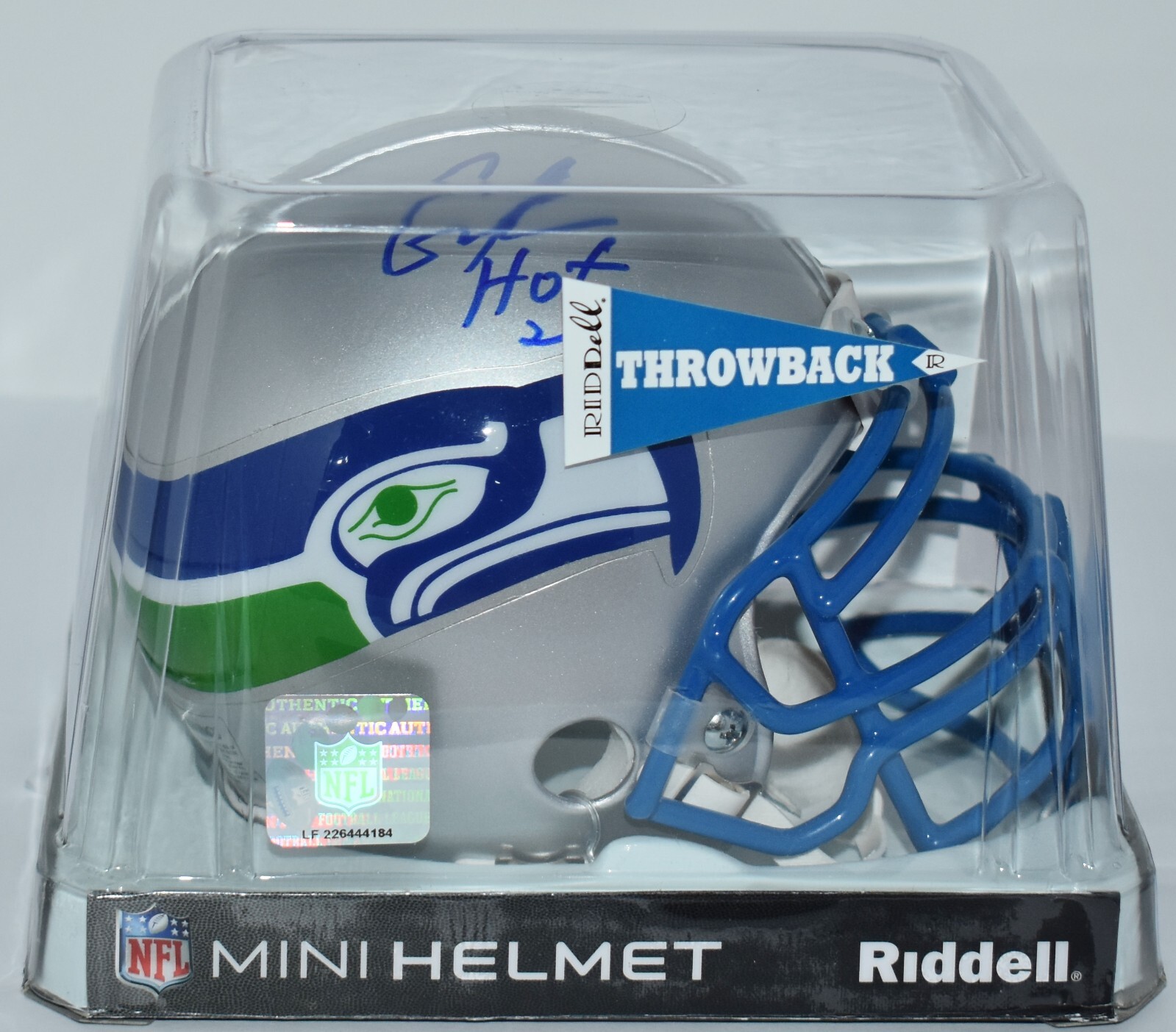 CORTEZ KENNEDY SIGNED CUSTOM MASK VSR4 MINI HELMET SEATTLE SEAHAWKS HOF ...