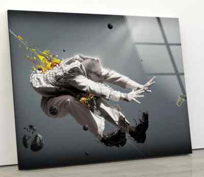 Abstract Man Design Tempered Glass Printing Wall Art Australian Made ...