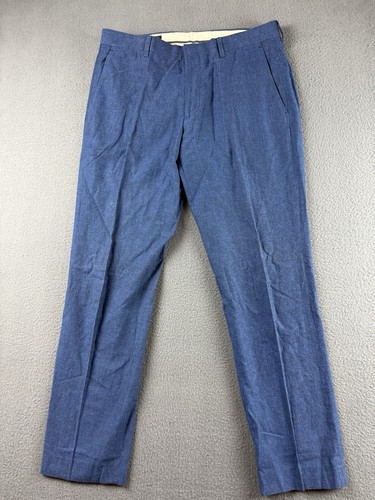 J Crew Pants Men’s 31x30 Blue Ludlow Slim Linen Wool Blend Trousers ...