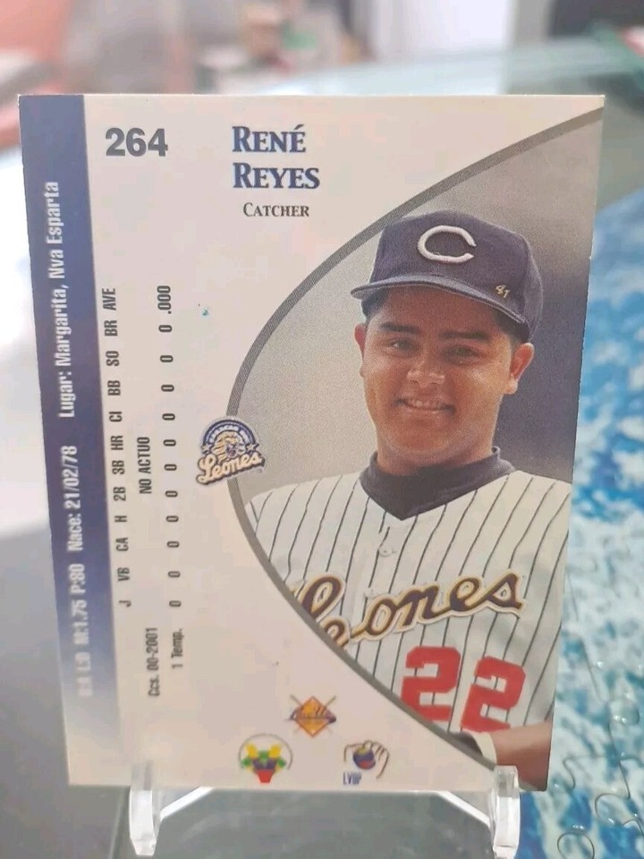 2001-02 Line Up Card Rene Reyes Signed Venezuela Winter League #264 ...