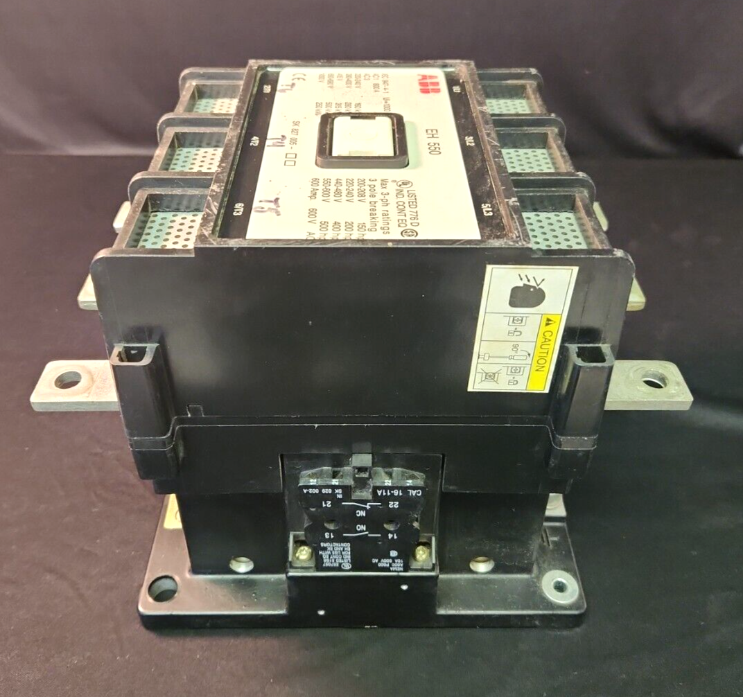 ABB EH 550 Contactor IEC 947-4-1 3 Pole 600V / 1 Auxiliary Contact CAL ...