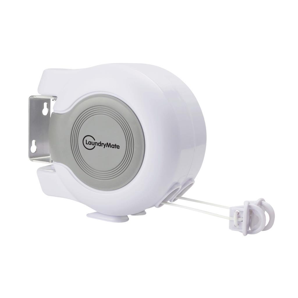 30m Retractable Clothes Reel Double Washing Line Wall Mounted Outdoor ...