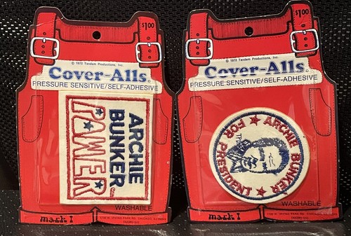 1972 Archie Bunker For President Patch Lot All in Family 2 Different ...