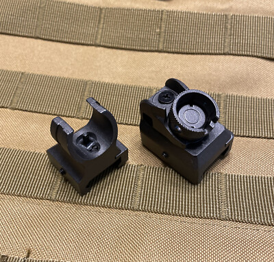 Tactical Low Profile Front Rear Sight Set Picatinny Diopter Iron Scope ...