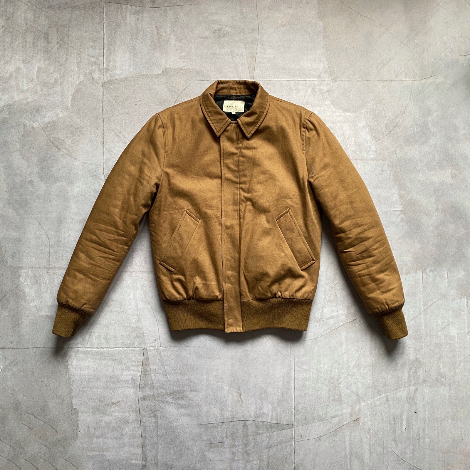 SANDRO Paris Bomber Harrington Blouson Jacket Leather… - Gem