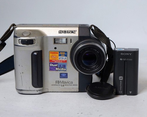 Sony Mavica MVC-FD92 FD-92 1.6MP Dual Media NP-F330 P&S Digital Camera ...