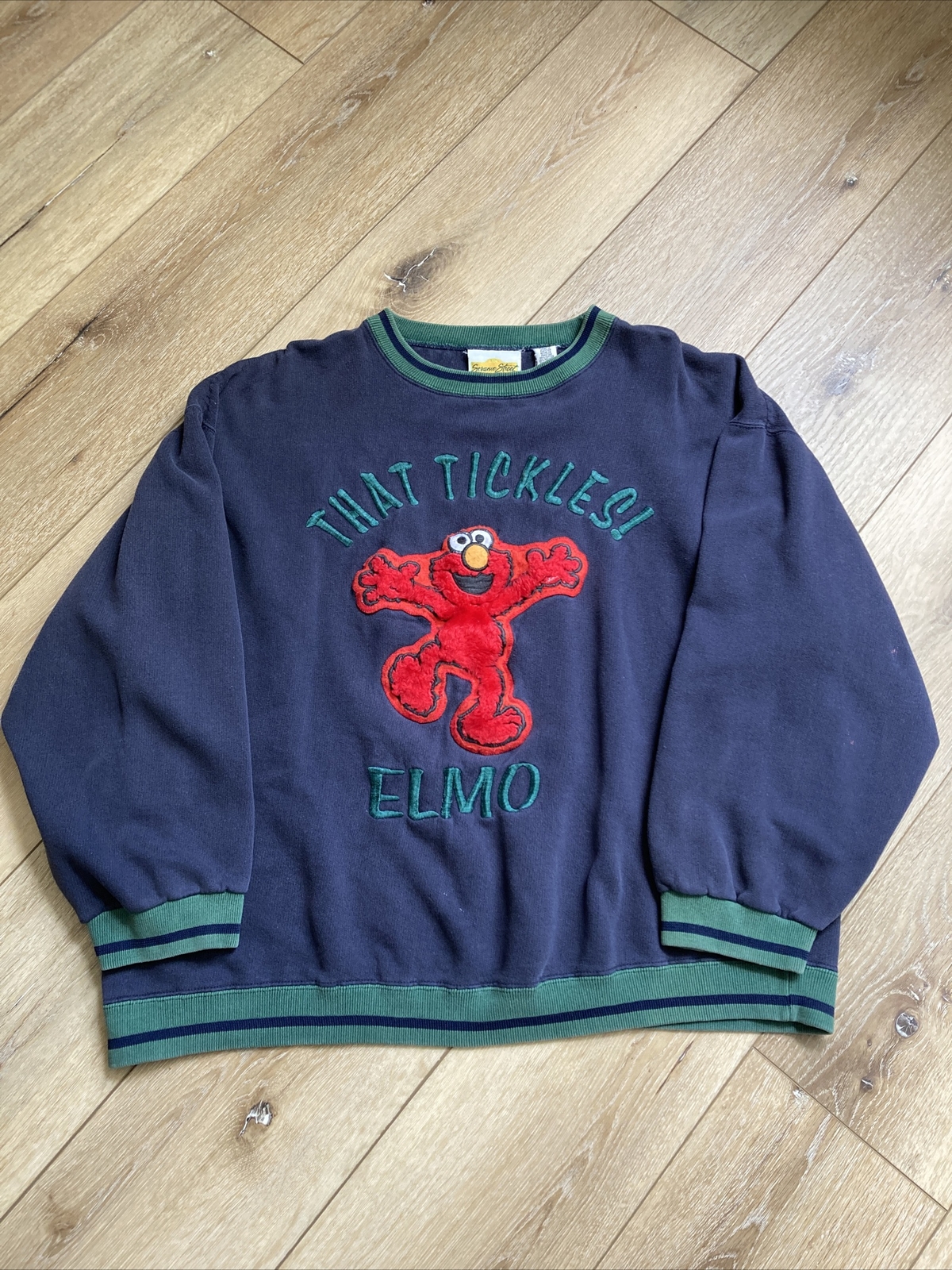 Vintage Sesame Street Elmo Sweatshirt Adult XL Blue P… - Gem