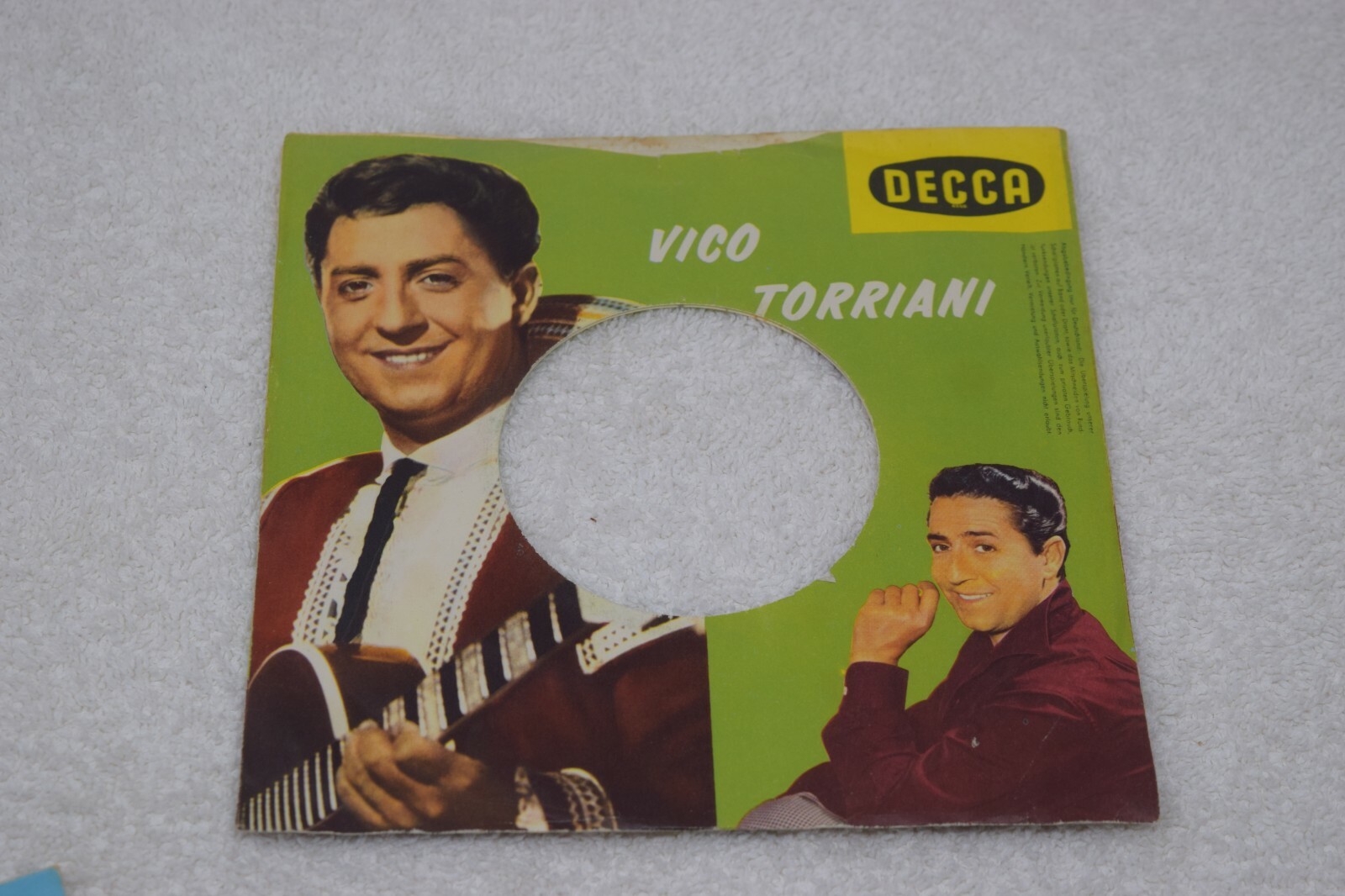 Vico Torriani Decca Picture Sleeve, No Record | eBay