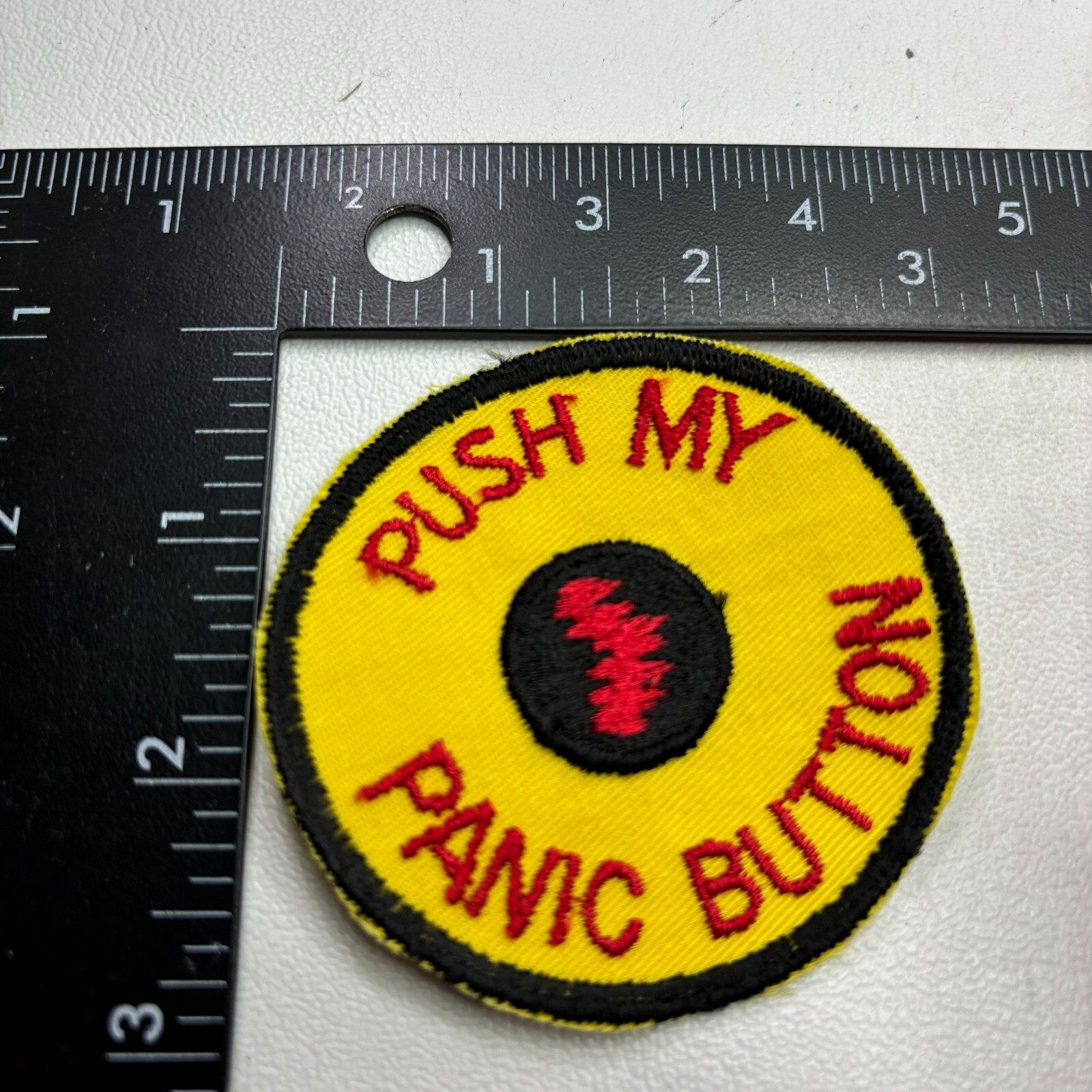 Vintage Nerves, Anxiety PUSH MY PANIC BUTTON Patch 46Y3 | eBay