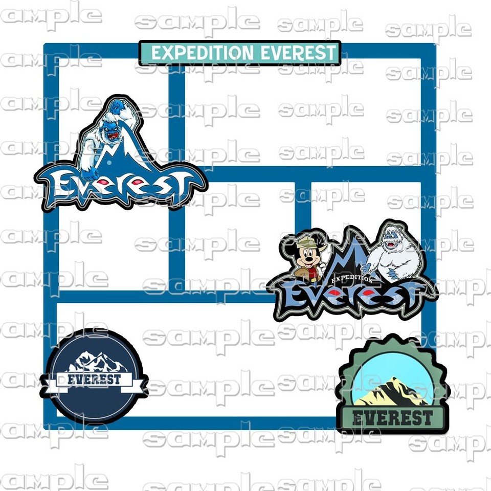Disney Expedition Everest Overlay Frame 12 x 12 Scrapbook Paper Pieces ...