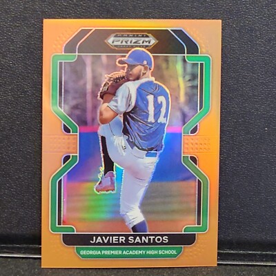 Javier Santos 2022 Prizm Draft Picks Neon Orange Prizm 34/50 | eBay