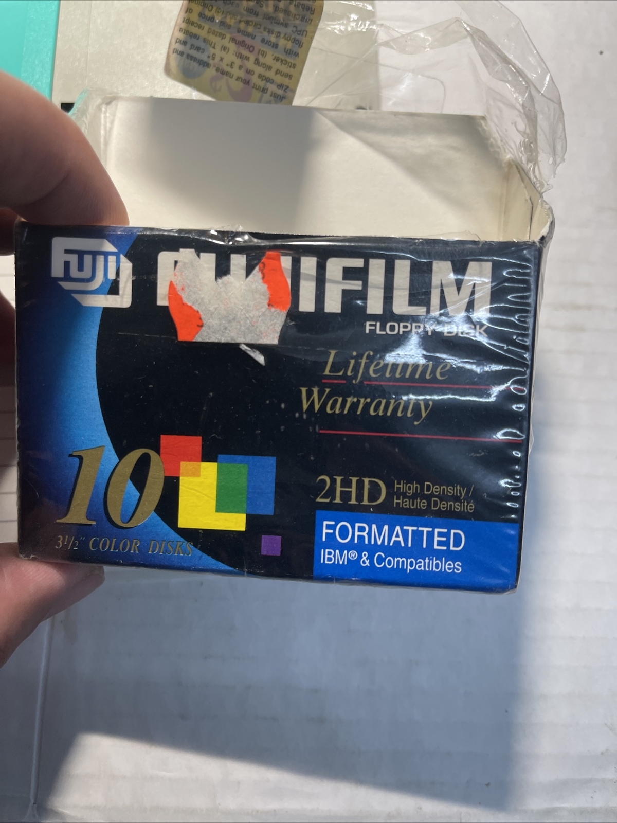 NEW Fujifilm 10 Pack Color Floppy Discs Disks 1.44MB 3.5" IBM Formatted ...