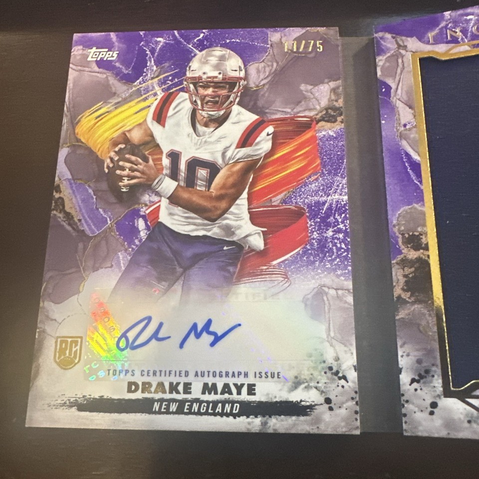 2024 TOPPS INCEPTION DRAKE MAYE GENESIS ROOKIE JUMBO PATCH AUTO BOOKLET ...