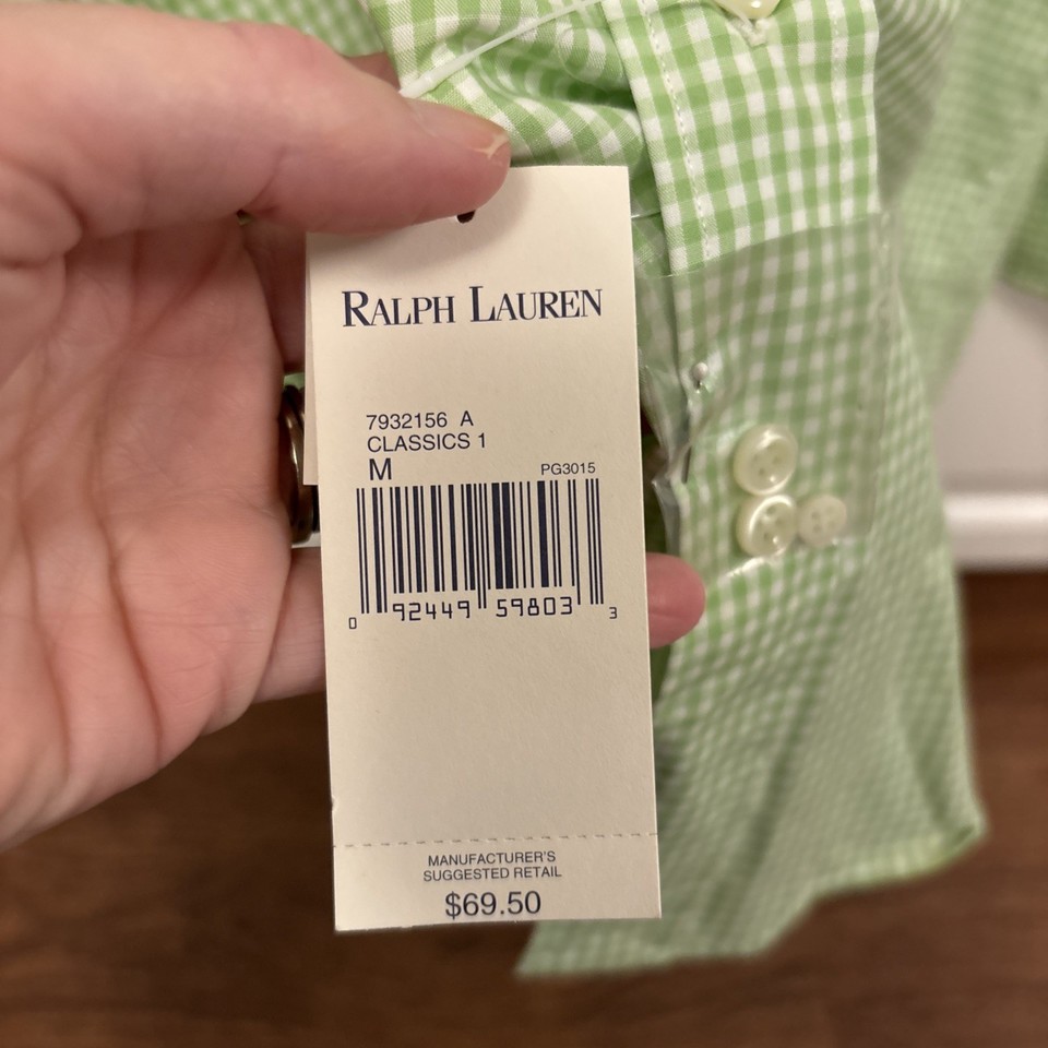 Ralph Lauren Men’s blake 100% Cotton Button Down Shirt Size Medium, NWT ...