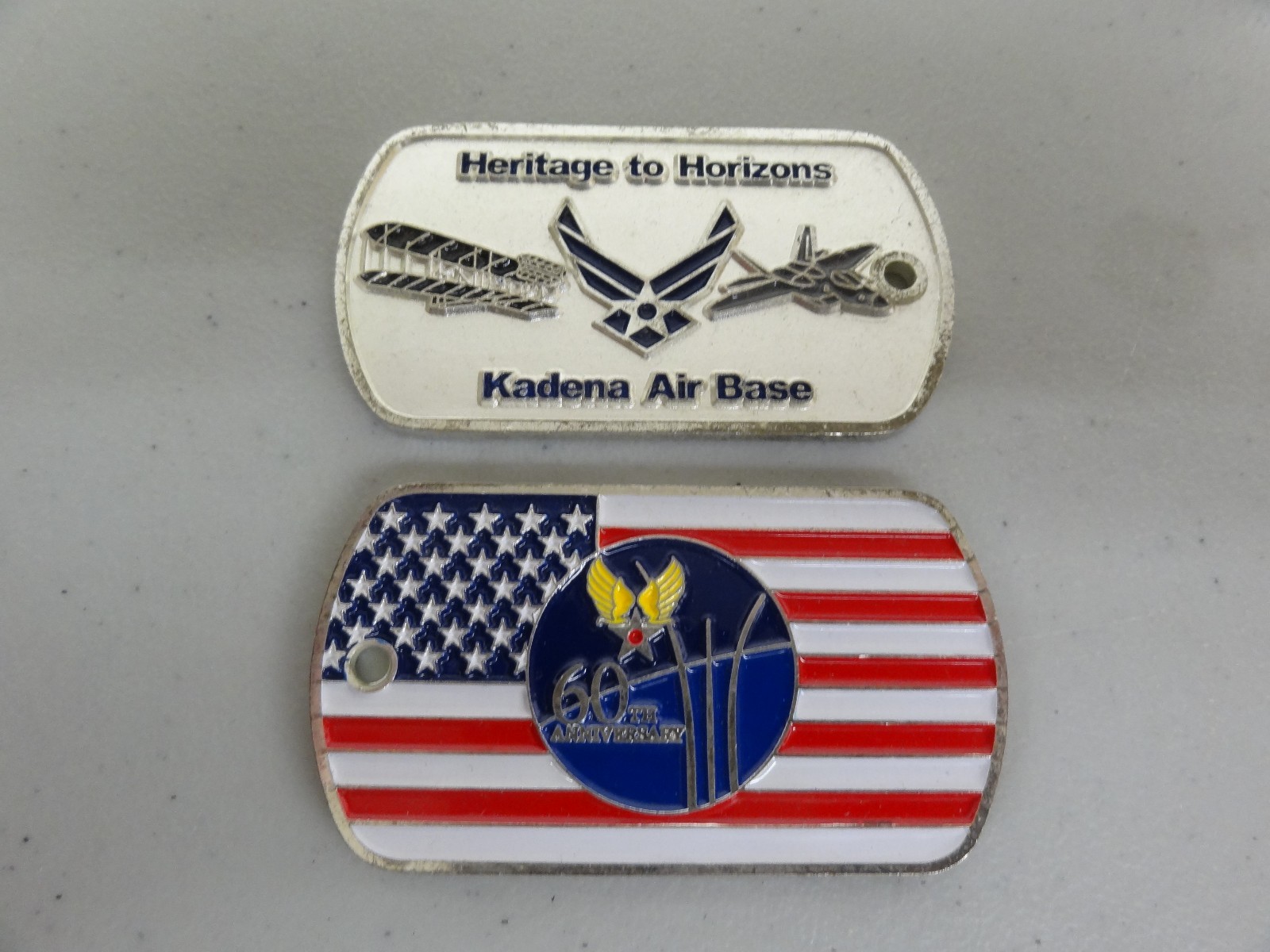 CHALLENGE COIN US AIR FORCE 60TH ANNIVERSARY KADENA AIR BASE HERITAGE ...