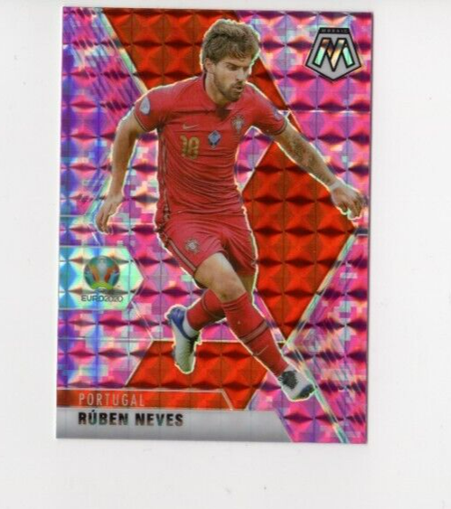2021 Panini Mosaic UEFA Euro 2020 Ruben Neves #152 Pink Camo Portugal ...